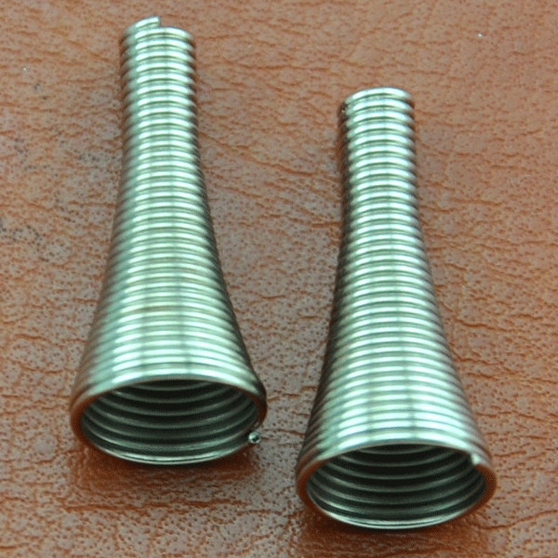 Cone Bead Caps--- Large Hole Spiral Coil Cone Dangles, Multi-strand ...