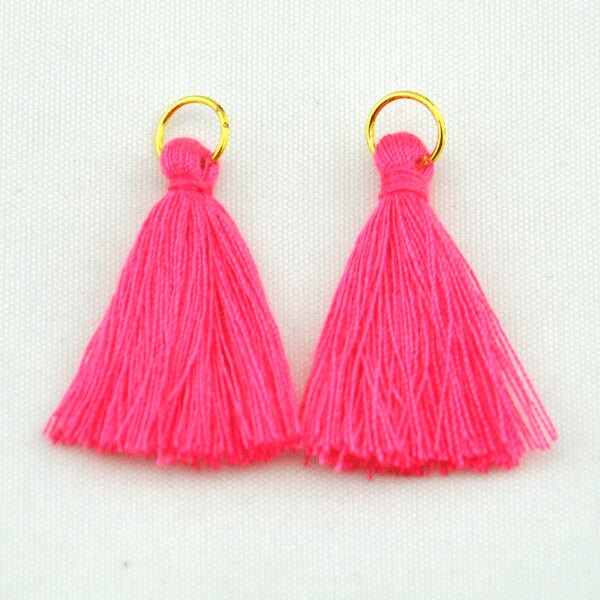 19 Color Mini Tassels, DIY Craft Supplies Jewelry Tassels Short Boho ...