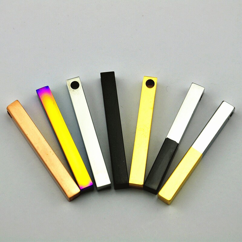 2-10pcs High polished vertical bar cuboid stainless steel | Etsy