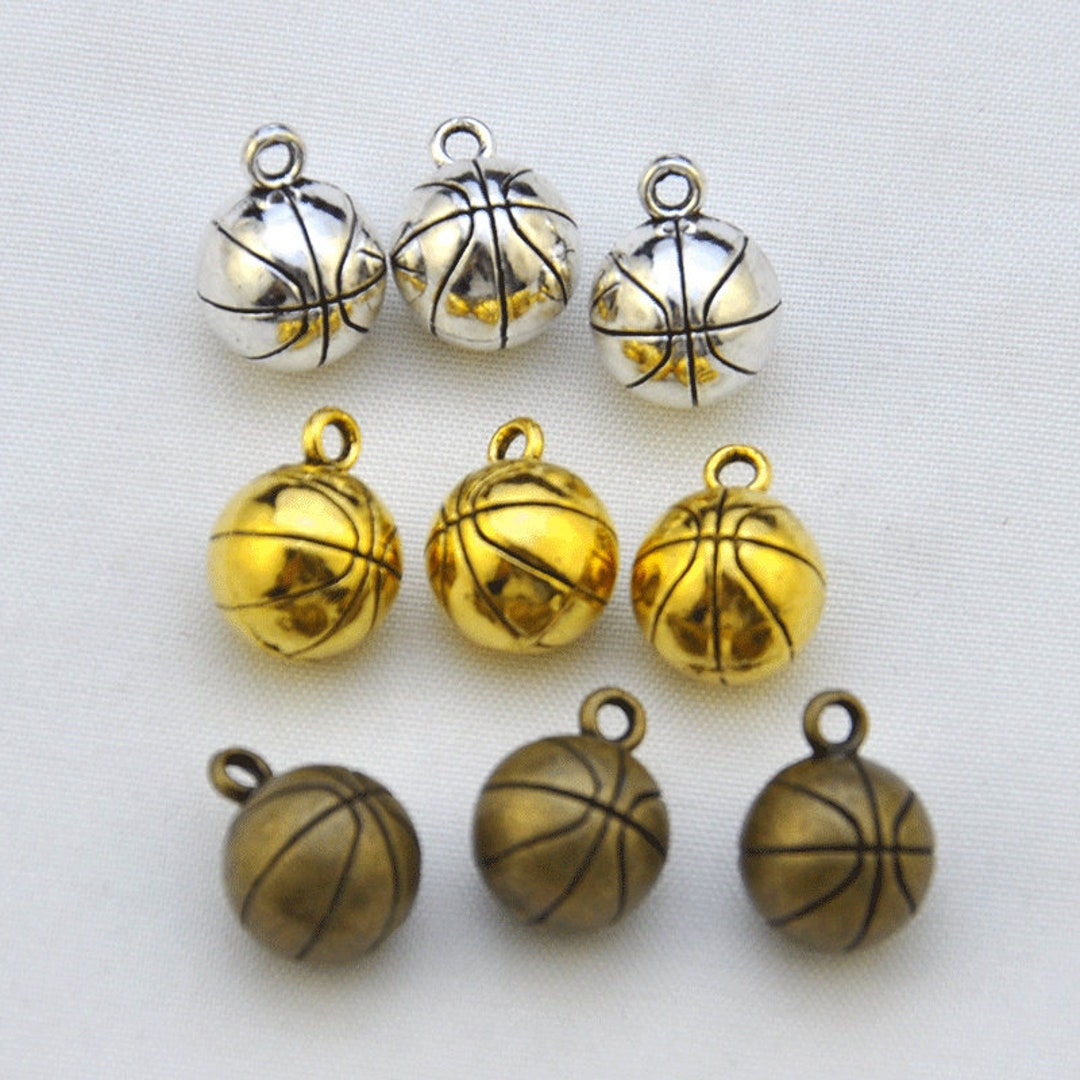 10-50pcs 3D Basketball Charms,sports Charm，basketball Pendant，sports ...
