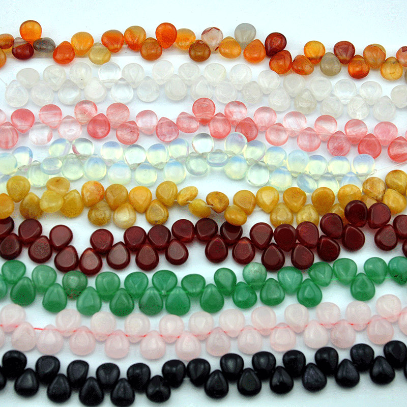 Water Drop BeadsGemstone Drop Beads Natural CrystalTop | Etsy