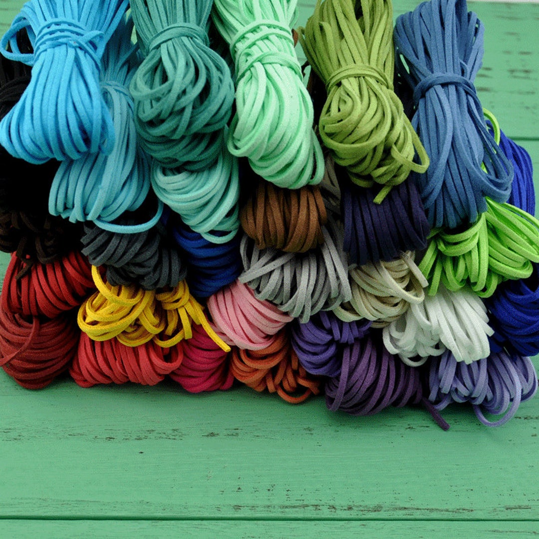 10yards Flat Faux Suede Leather Cord,flat Faux Suede Cord, Faux Leather ...