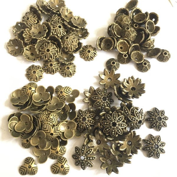 Bronze Bead Caps - Etsy