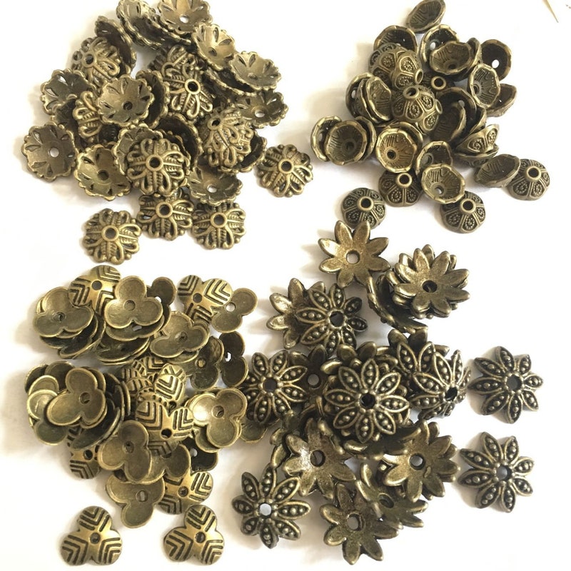 Bronze Bead Caps - Etsy