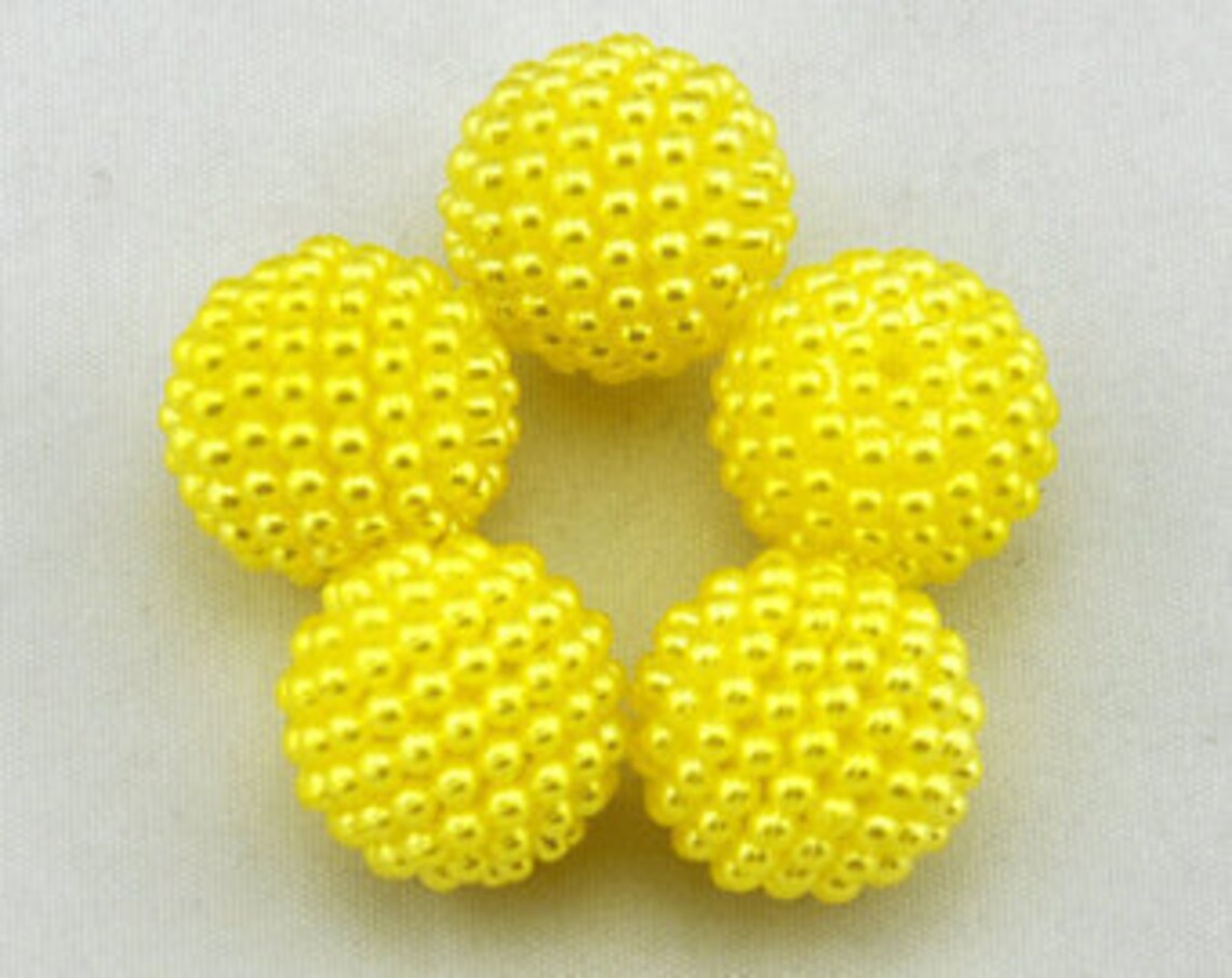 20mm Berry Beads Bright Pearly 10 pcs bumpy acrylic bead | Etsy