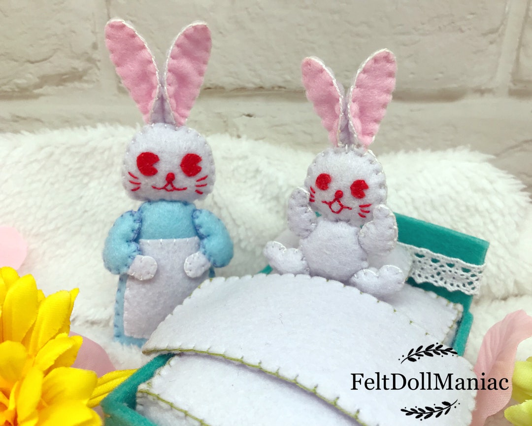 Nighty-night. Mrs. Rabbit and Baby Rabbit. Easter Bunny. Felt Doll. PDF ...