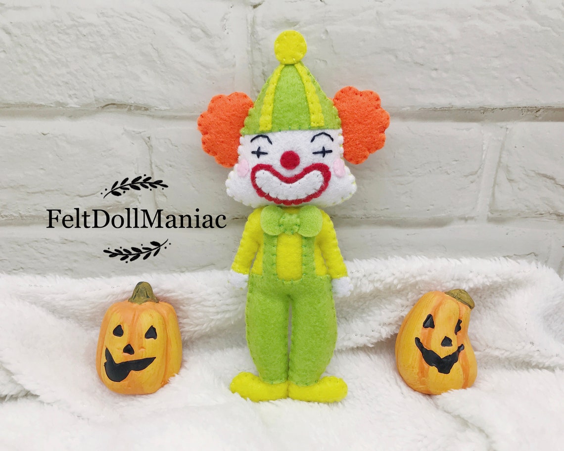 PDF Pattern and Tutorial. the Clown. Felt Doll. - Etsy