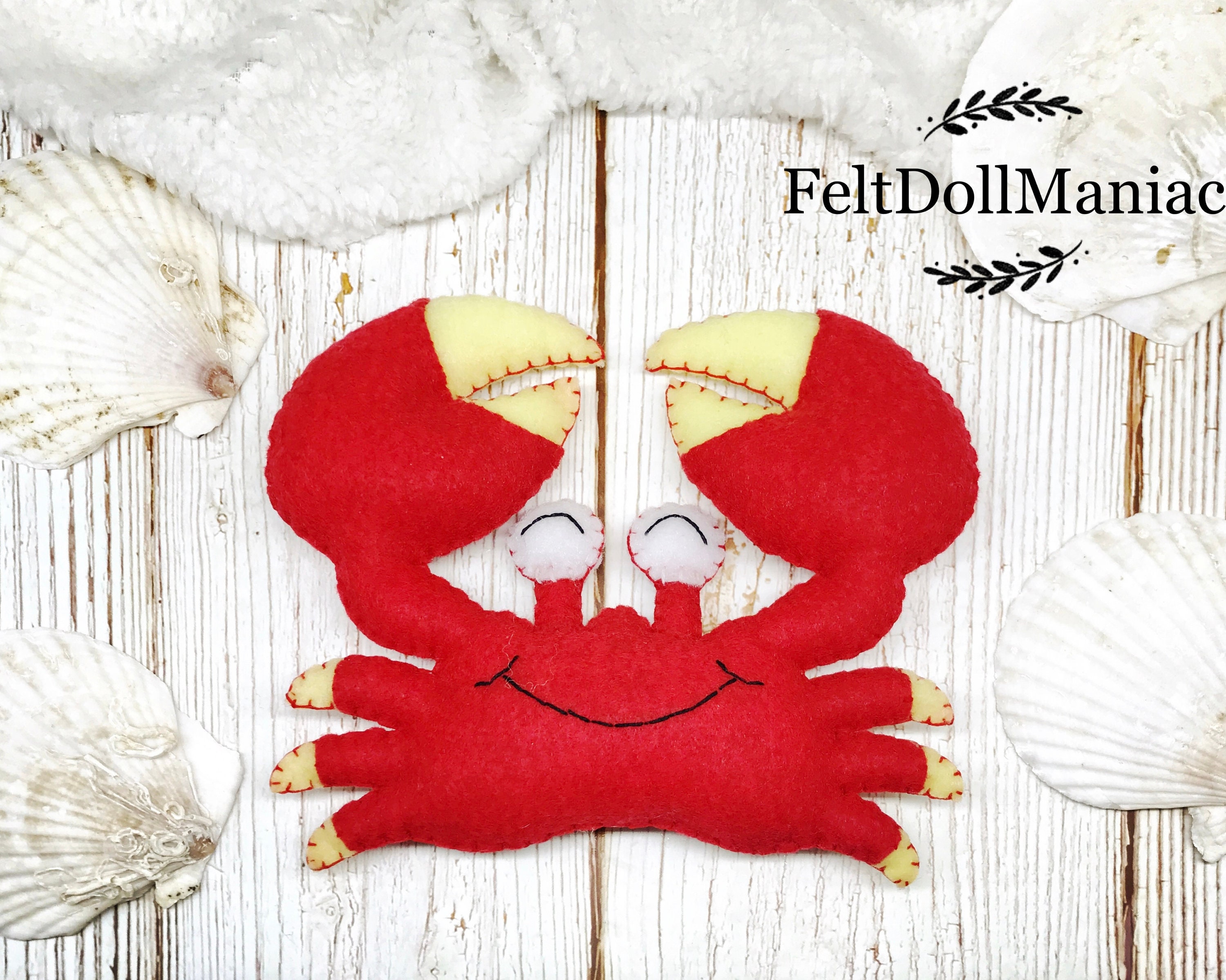 Felt Doll Pattern. Little Crab. PDF Pattern and Tutorial for Felt Doll ...