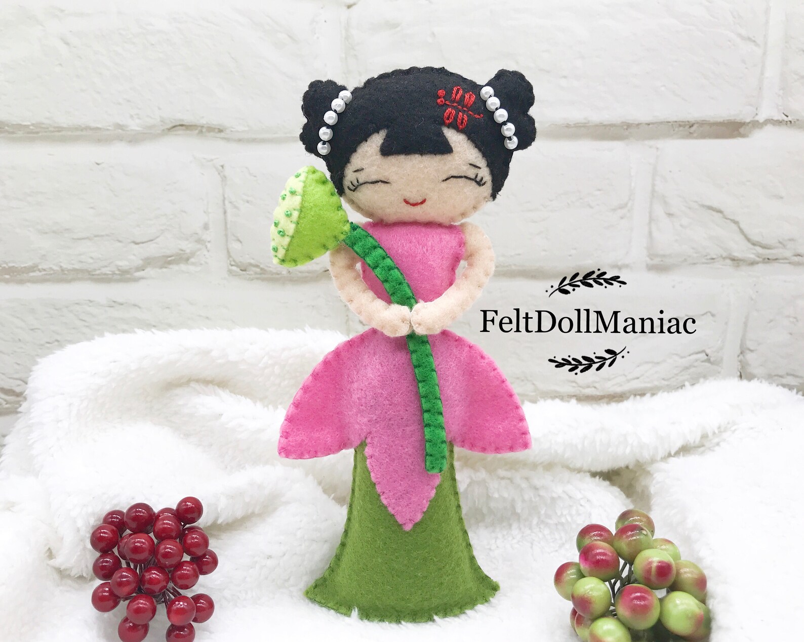 Lotus Fairy Doll of Summer. PDF Pattern. Felt Doll. - Etsy