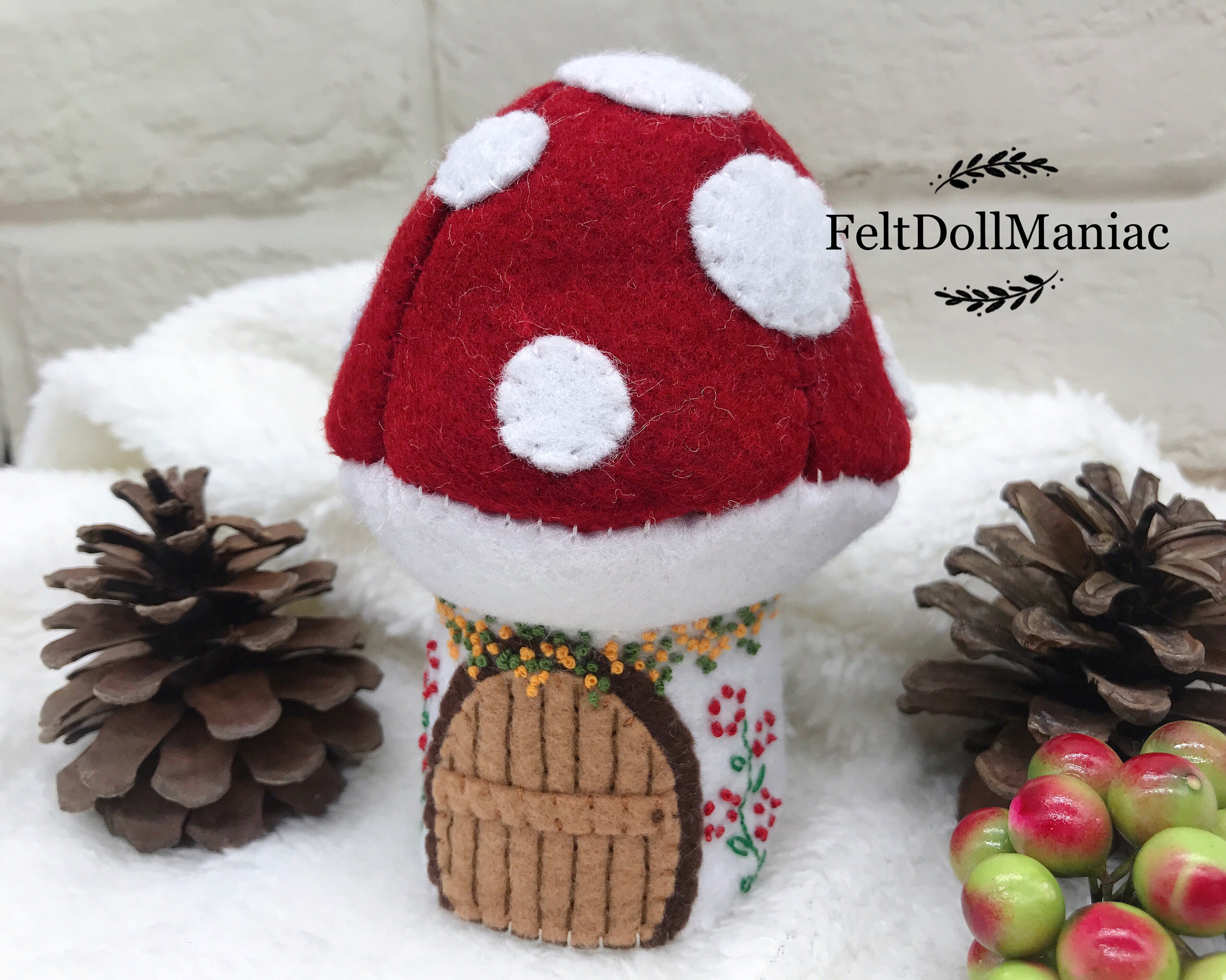 PDF Pattern and Tutorial. Mushroom House. Felt Doll. Felt Mushroom ...