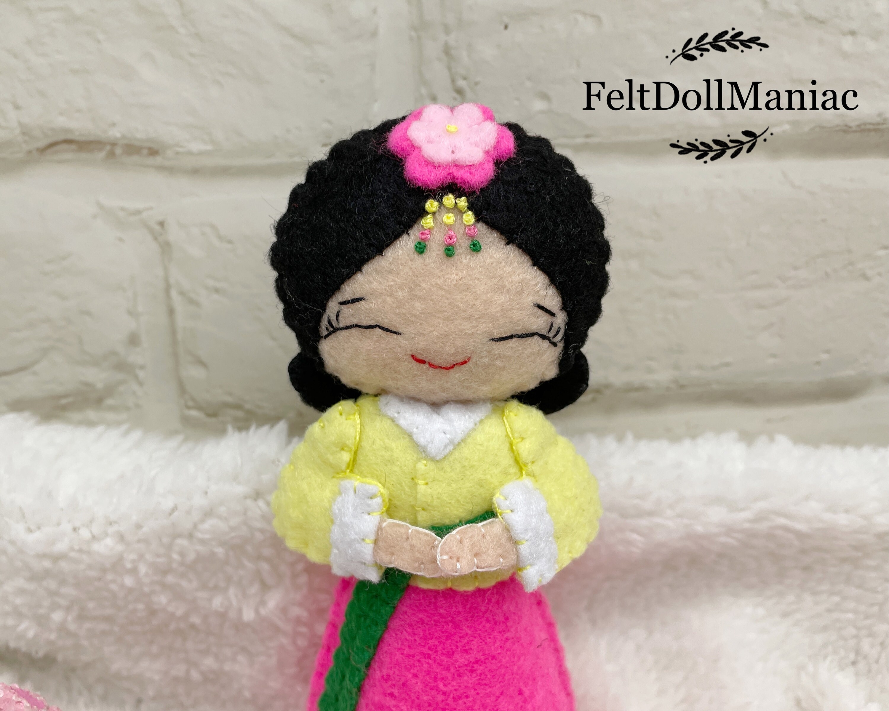 Korean Hanbok Doll. Felt Doll. PDF Pattern. PDF Tutorial. Asian Doll ...