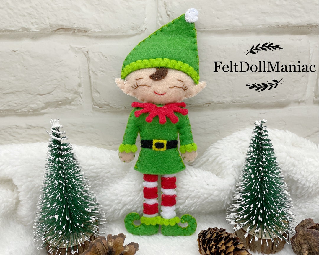 PDF Pattern and Tutorial. Little Elf. Felt Doll. Christmas Pattern ...