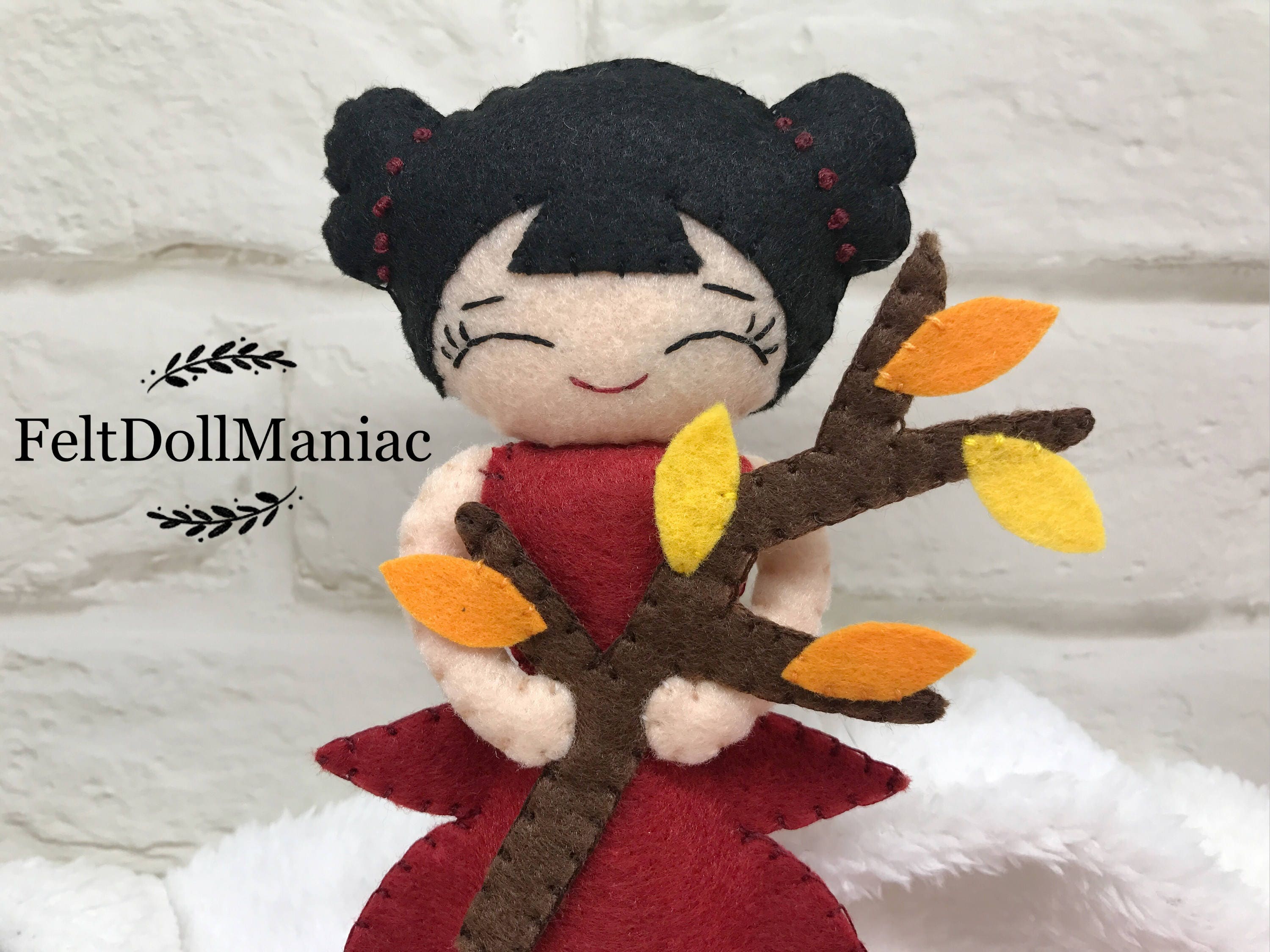 PDF Pattern. Maple Leaf Doll of Autumn. Felt Doll. PDF Pattern ...