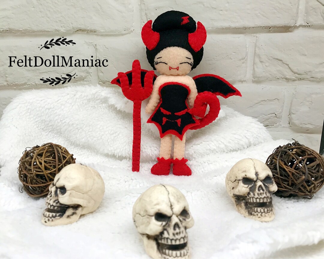 Felt Pattern. the Little Devil. Felt Doll. PDF Pattern and Tutorial ...