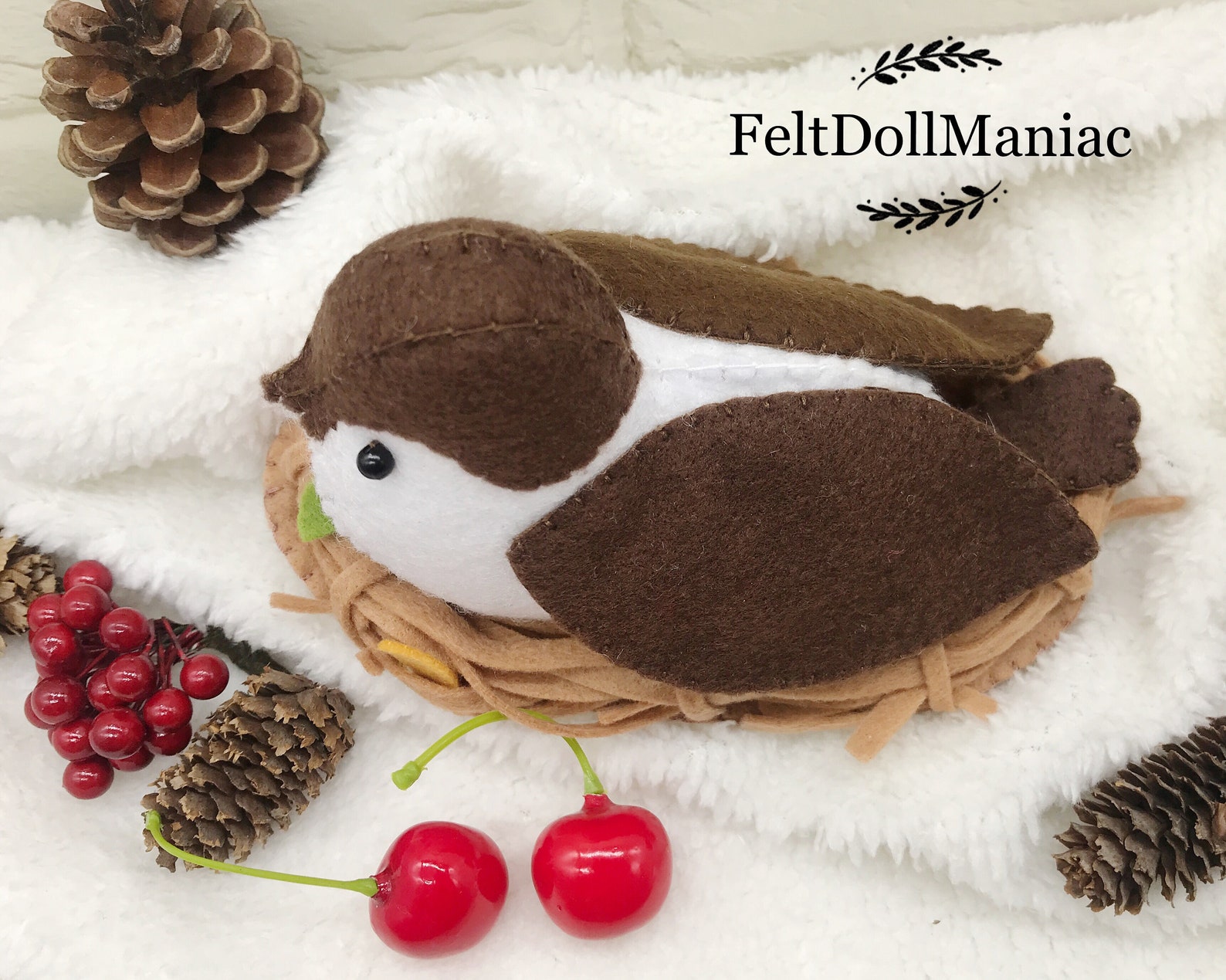 PDF Pattern and Tutorial. Sparrow in the Nest. Felt Doll. - Etsy