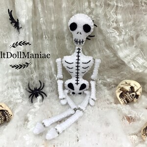 Felt Pattern. Skeleton Doll. PDF Pattern and Tutorial. Halloween Doll ...