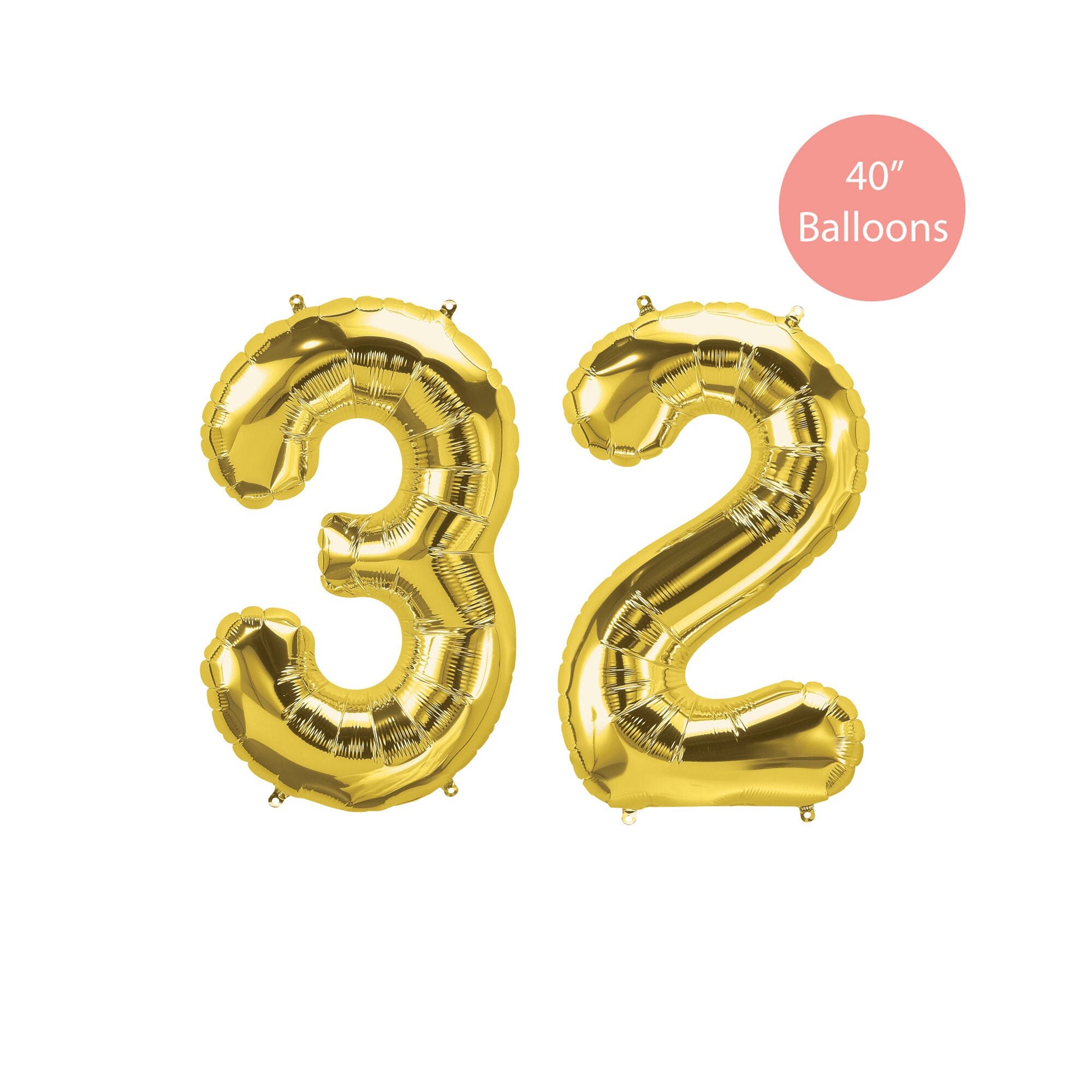 32 Gold Number Balloon 32 Gold Balloons Gold 32 Balloon | Etsy