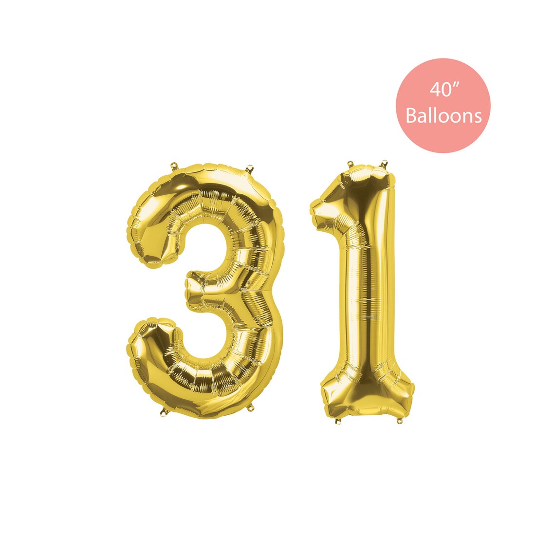31 Gold Number Balloon 31 Gold Balloons Gold 31 Balloon | Etsy