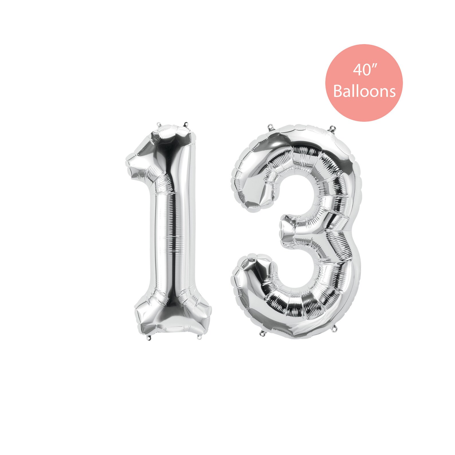 13 Silver Number Balloon 13 Silver Balloons Silver 13 | Etsy
