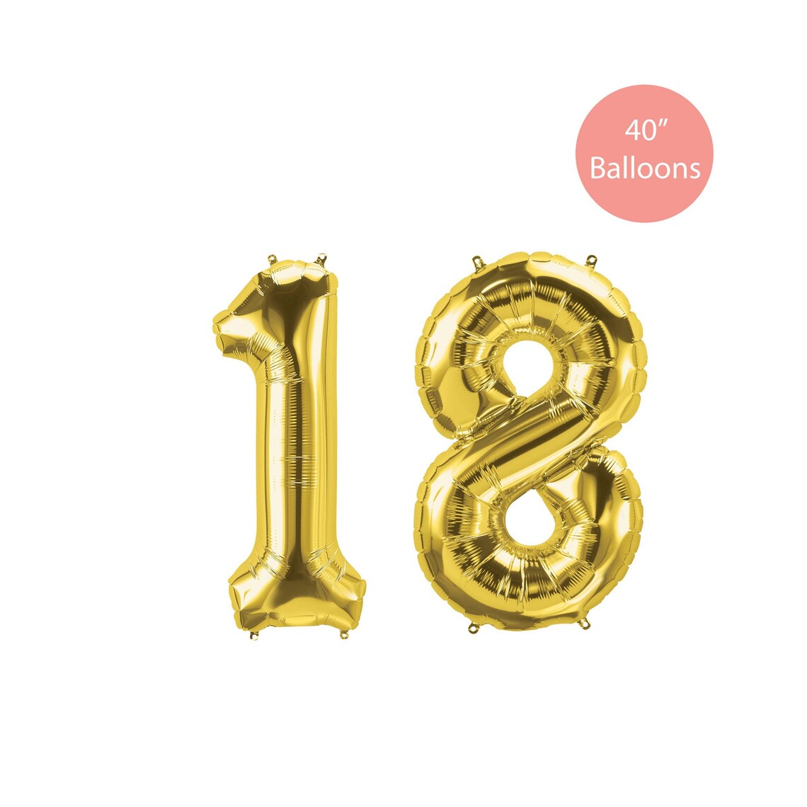18 Number Balloon 18 Gold Balloon Gold 18 Jumbo Balloon 18 | Etsy