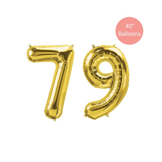 79 Gold Number Balloon 79 Gold Balloons Gold 79 Balloon | Etsy