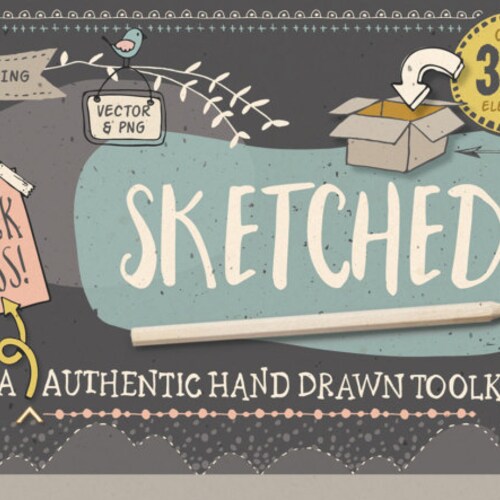 Hand Drawn Clipart Toolkit: Sketched / Graphic Flowers Objects - Etsy