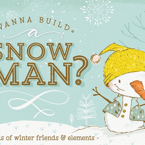 Winter Clipart Snowman Christmas Clip Art Build a Snowman - Etsy