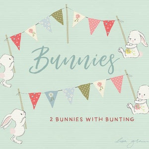 Spring Bunny Clipart Set: Cute Bunnies Clip Art, Teacup Clipart ...