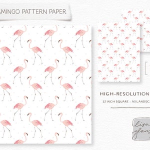 Flamingos Mini Collection: A Pretty Flamingo Collection With Backgrounds, Papers and Patterns ...