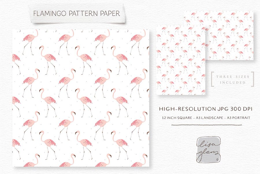 Flamingos Mini Collection: A Pretty Flamingo Collection With | Etsy