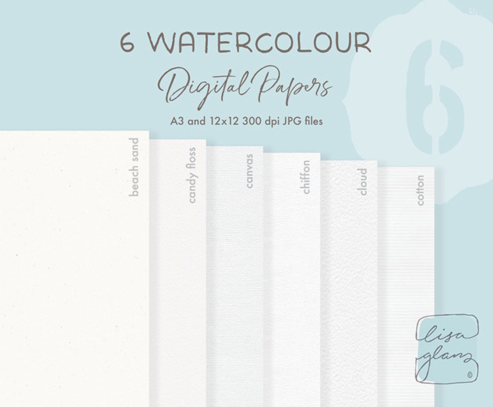 Watercolour Digital Papers: A Collection of Digital - Etsy