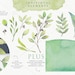 Watercolor Leaf Clipart Bundle, Green Watercolor Leaf Wreath, Wedding ...