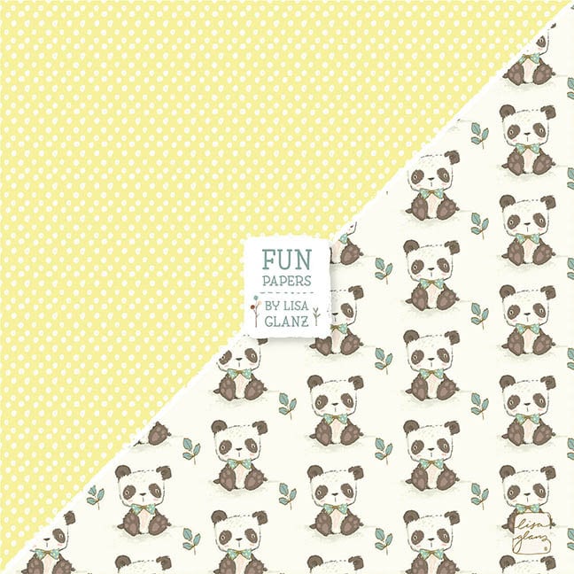 Panda Bear Spring Paper Pack, Floral Scrapbook Paper (digital Download ...