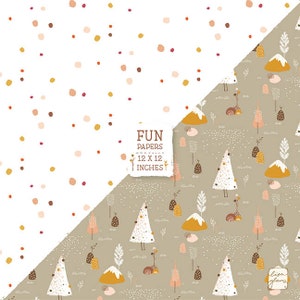 Holiday Printable Papers, Rustic Christmas Digital Download Papers in ...