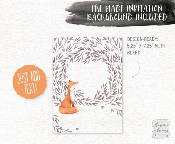 Watercolor Fox: Hand Painted Fox Clipart / Woodland Nursery - Etsy