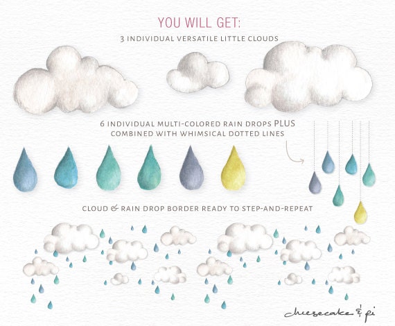 Raindrop Clip Art Border