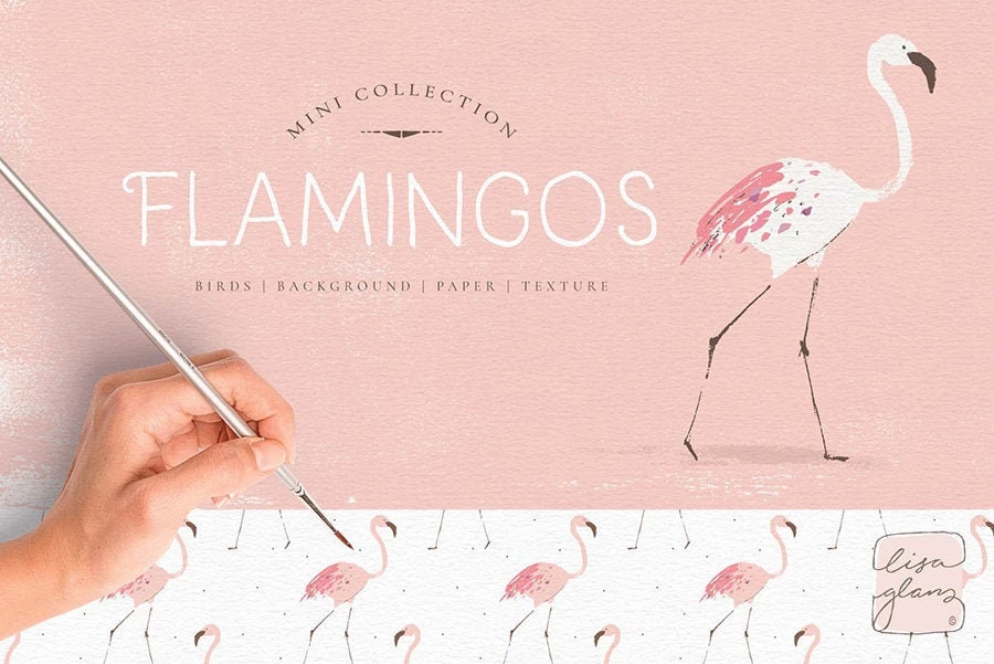 Flamingos Mini Collection: A Pretty Flamingo Collection With | Etsy