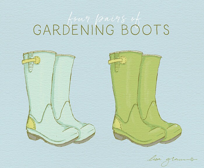 Spring Gardening Clipart Set: Boots & Buckets Clip Art - Etsy