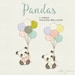 Spring Pandas Clipart Set: Panda Bear Clip Art Sweet Clipart - Etsy