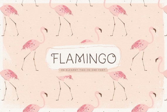 SVG Font: Flamingo Hand-Lettered Font / fonts / hand-lettered | Etsy