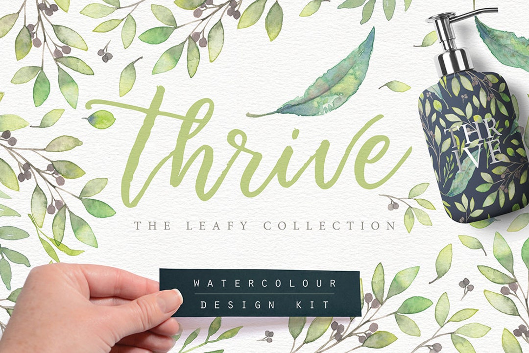 Watercolor Leaf Clipart Bundle, Green Watercolor Leaf Wreath, Wedding ...