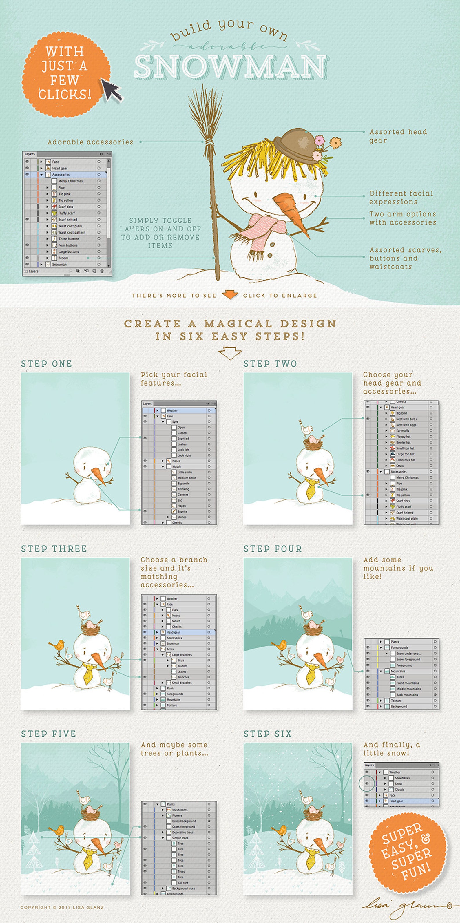 Winter Clipart Snowman Christmas Clip Art Build a Snowman - Etsy