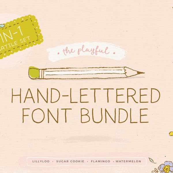 Hand Drawn Lettering Font - Etsy