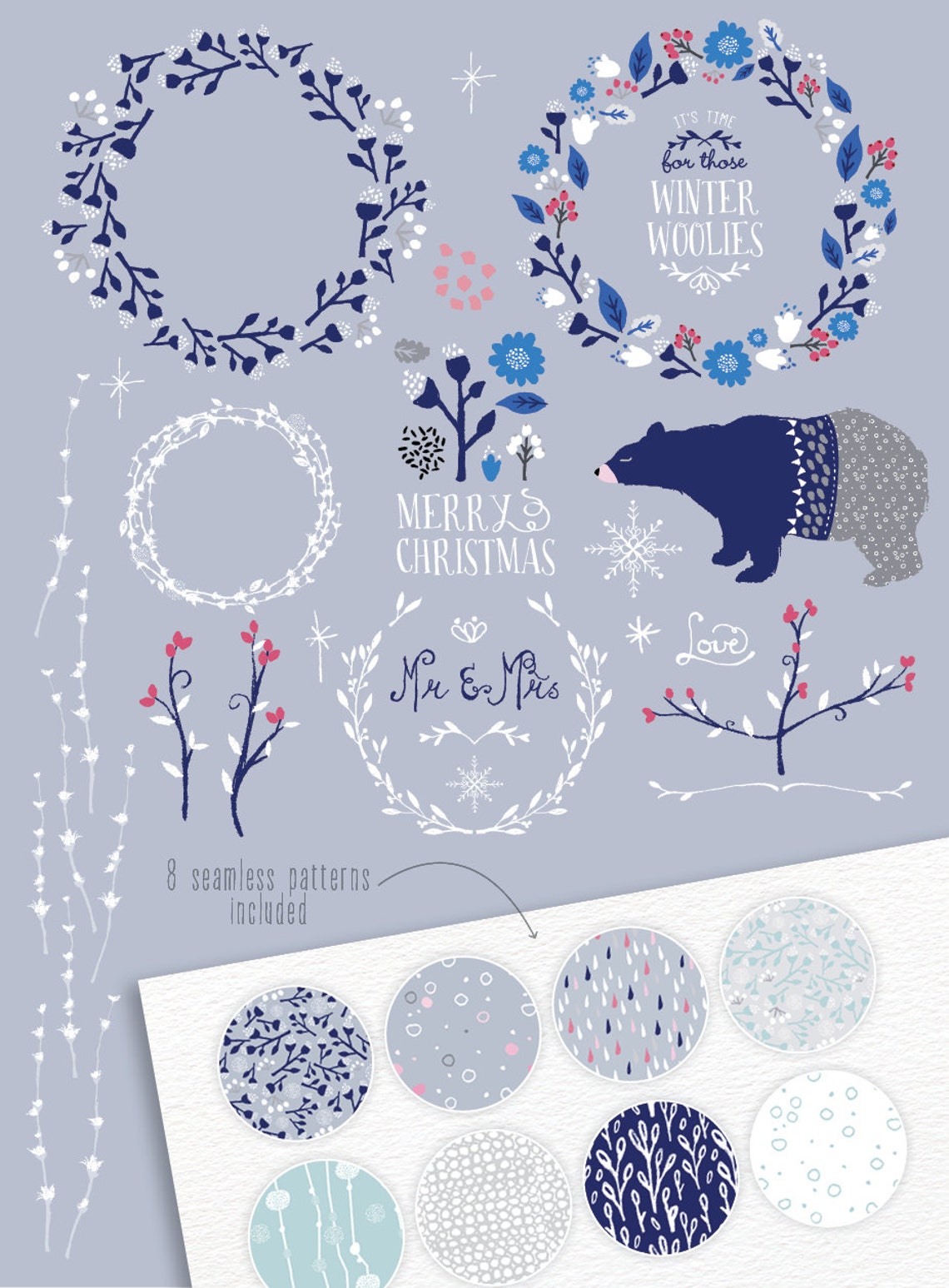 Winter Wonderland: PNG Clipart / Whimsical Clip Art / - Etsy