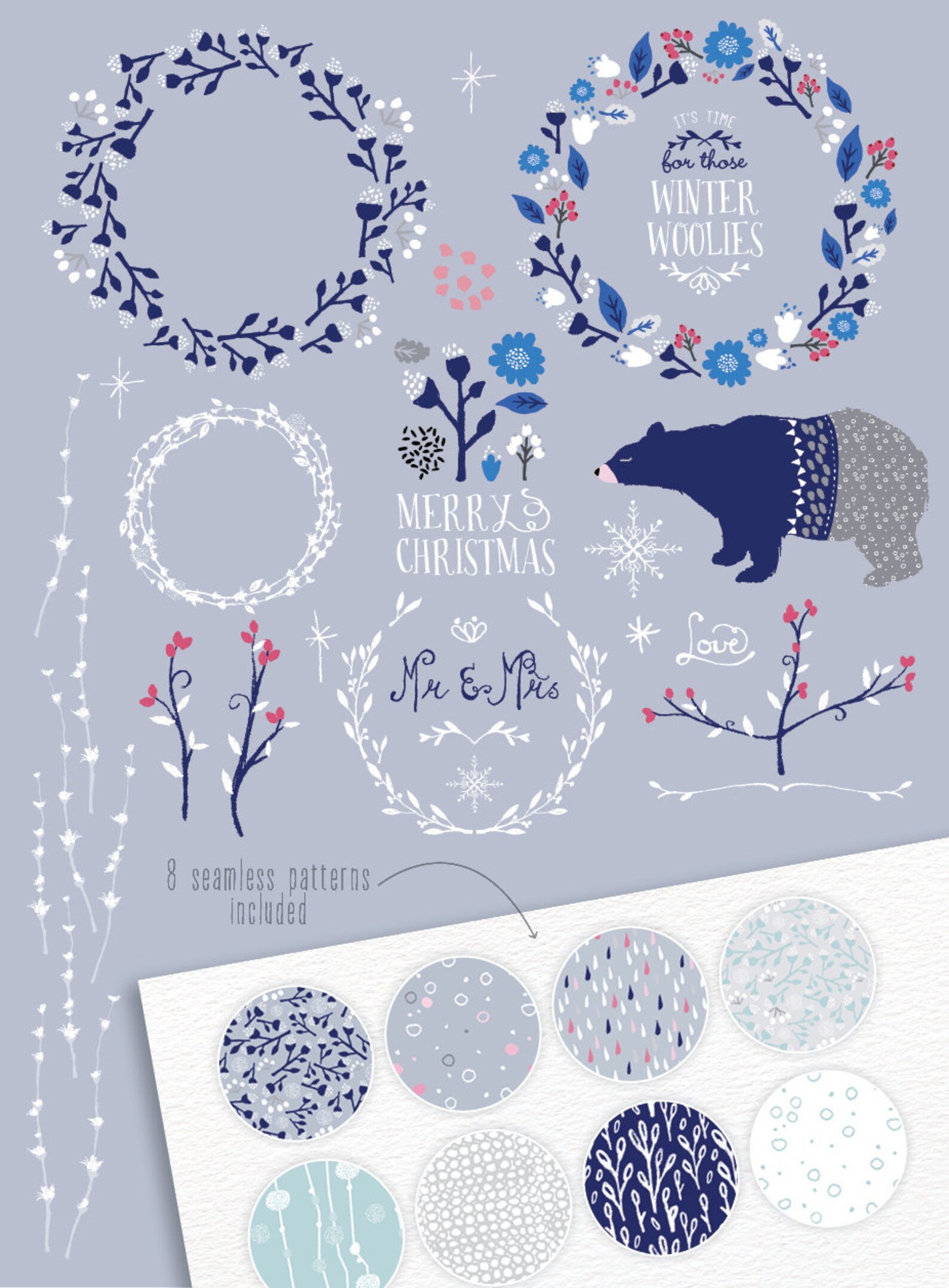 Winter Wonderland: PNG Clipart / Whimsical Clip Art / - Etsy