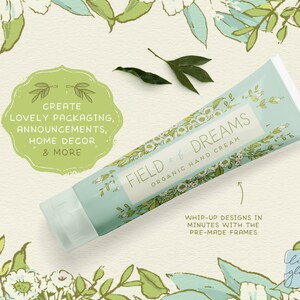 Spring Floral Frames Clipart Set: Hand Drawn Floral Frames Clipart ...