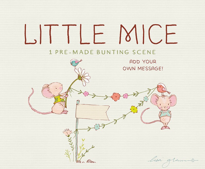 Spring Mouse Clipart Set: Hand-drawn Mice Illustrations (PNG Files) - Etsy