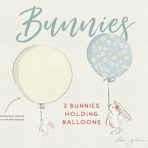 Spring Bunny Clipart Set: Cute Bunnies Clip Art, Teacup Clipart ...