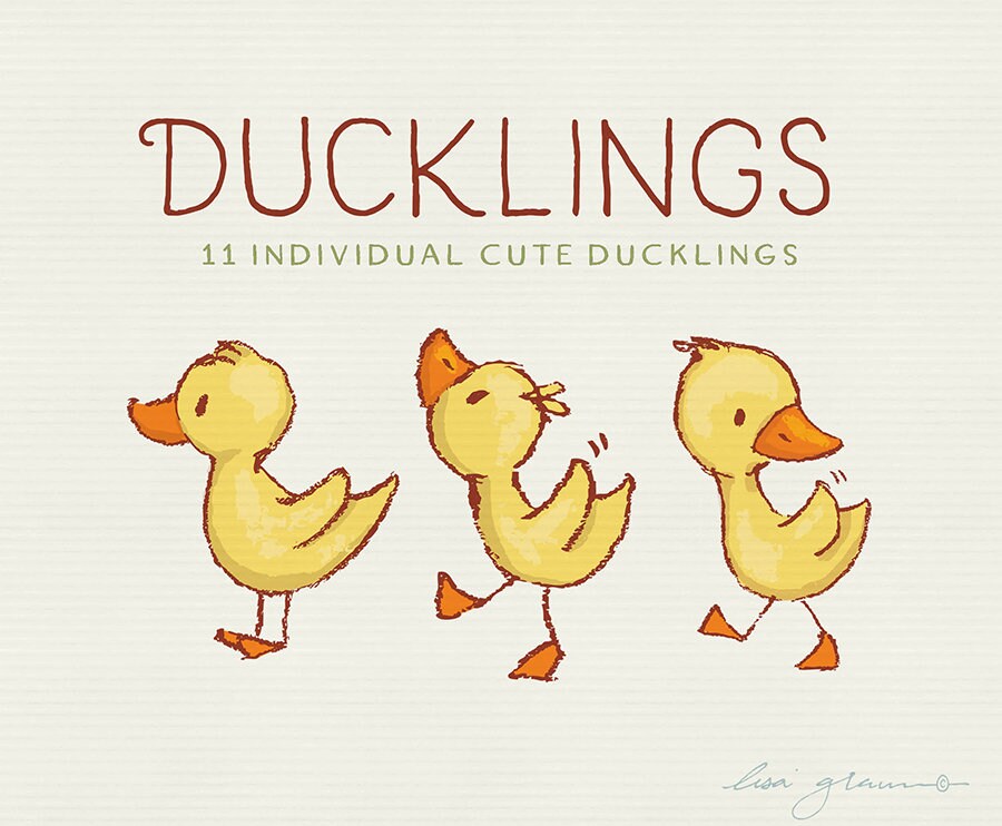 Spring Duckling Clipart Set: Ducklings Clip Art Sweet - Etsy UK