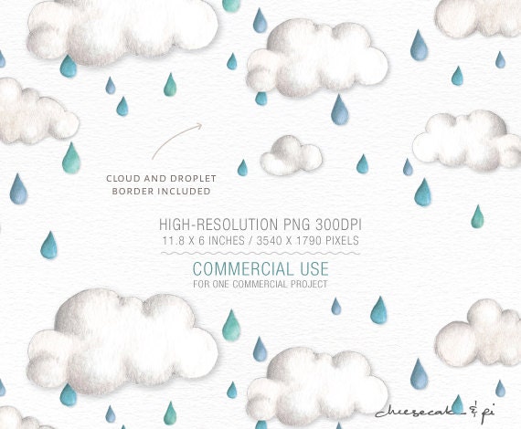 Raindrop Clip Art Border